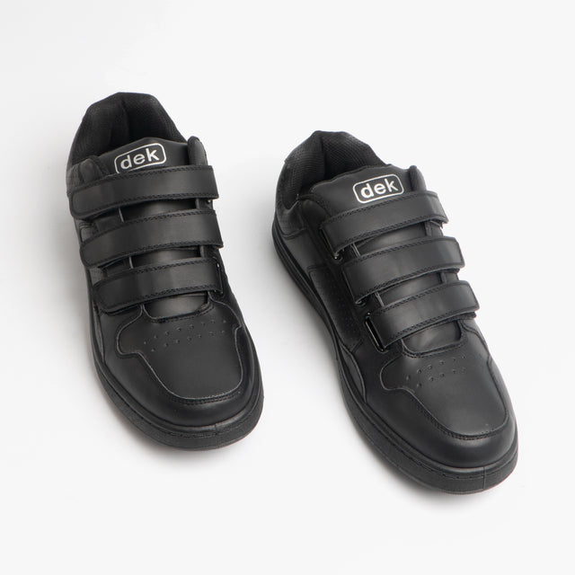 DEK CHARING CROSS Mens Triple Velcro Trainers Black – SchoolShoes.co.uk