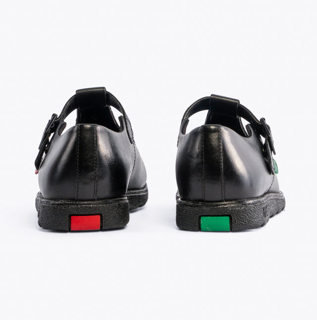 Kickers 115711 FRAGMA T-BUCKLE Girls School Shoes Black – SchoolShoes.co.uk